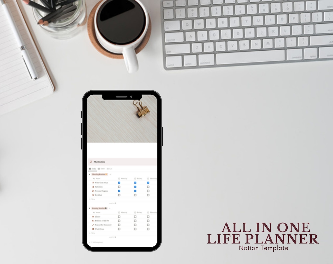 All in One Notion Template Notion Dashboard Notion Personal Life Planner Notion Organize ...