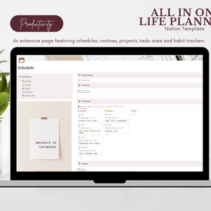 All in One Notion Template Notion Dashboard Notion Personal Life Planner Notion Organize ...