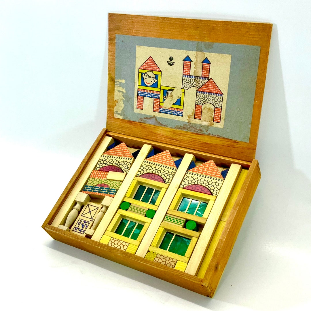 Vintage Block Box Wooden Toys Games and Toys Wooden Toys 1950s/60s Young and Old - Etsy