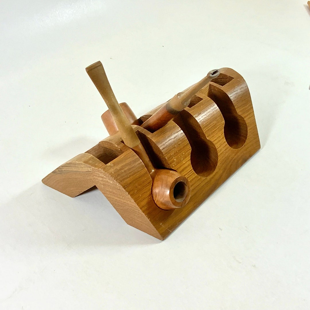 Sleek Design Wooden Pipe Holder / Pipe Rack / Display Rack | Beautiful ...
