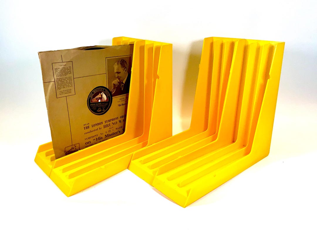 1970s Set of 4 Switchable Yellow Lp Storage System Bins | Vinyl / Album ...