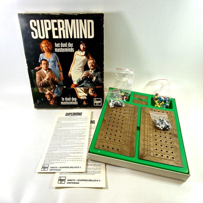 Supermind Double Mastermind Game Vintage Logic Game to Play With 2 ...