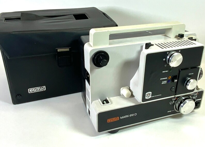 Eumig MARK 610 D Film Projector in Case 8 Mm Projector Photo / Film & Video EU Power 220-230V AC ...