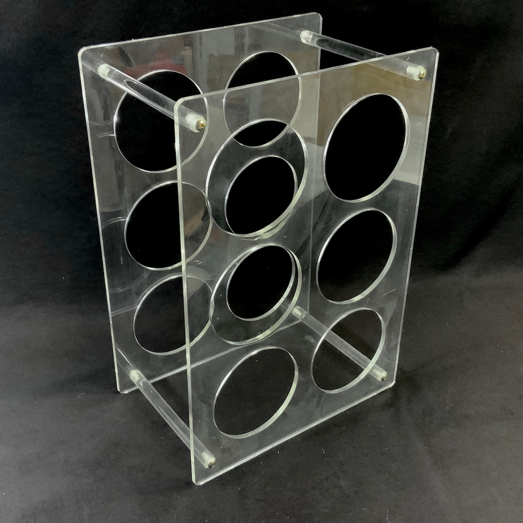 Transparent Acrylic Wine Rack Wine Rack for 6 Bottles Vintage Design ...