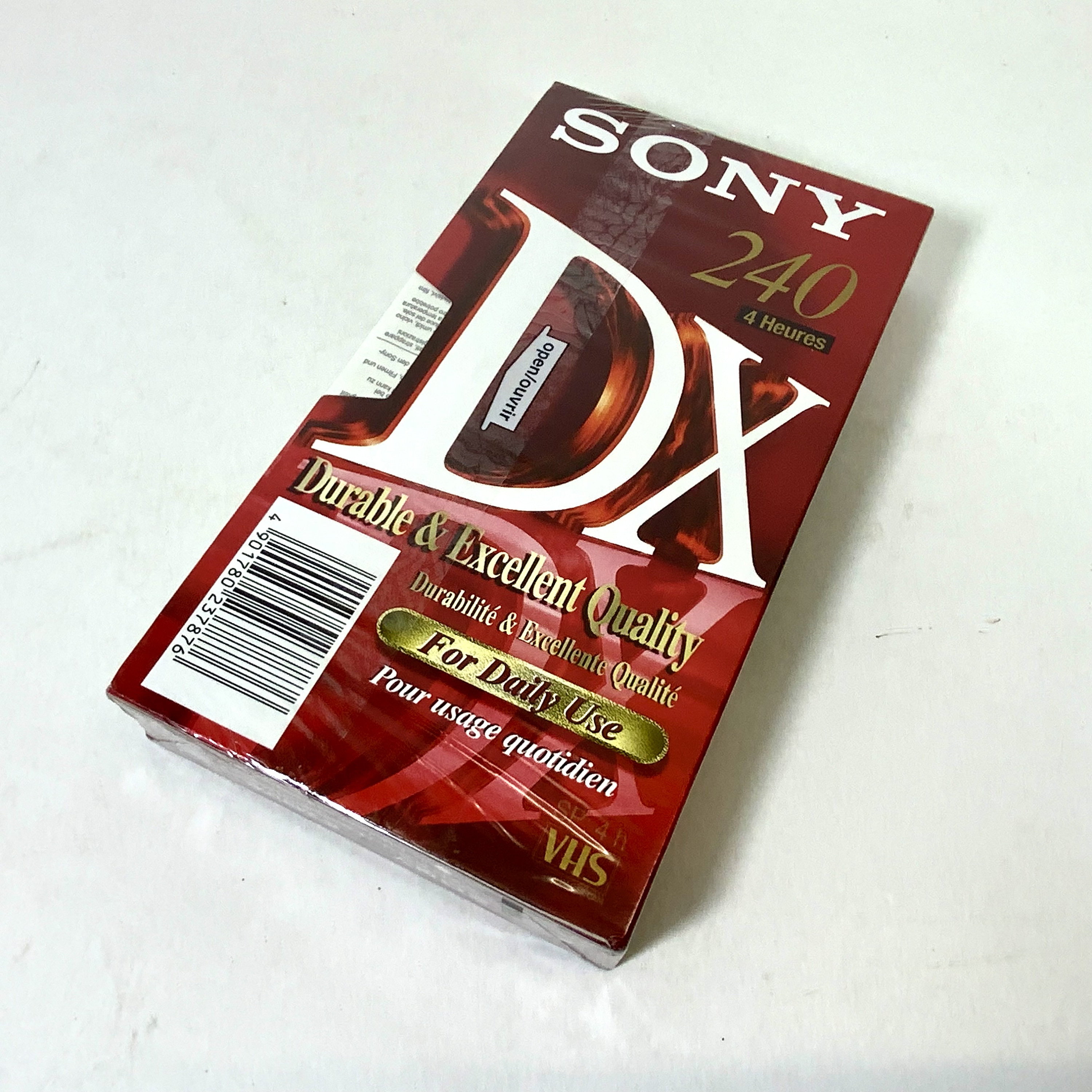 Set of 3 Sealed New VHS Cassette Tapes Sony Dx 240 Pdm E-240 Hg Fuji 30 ...
