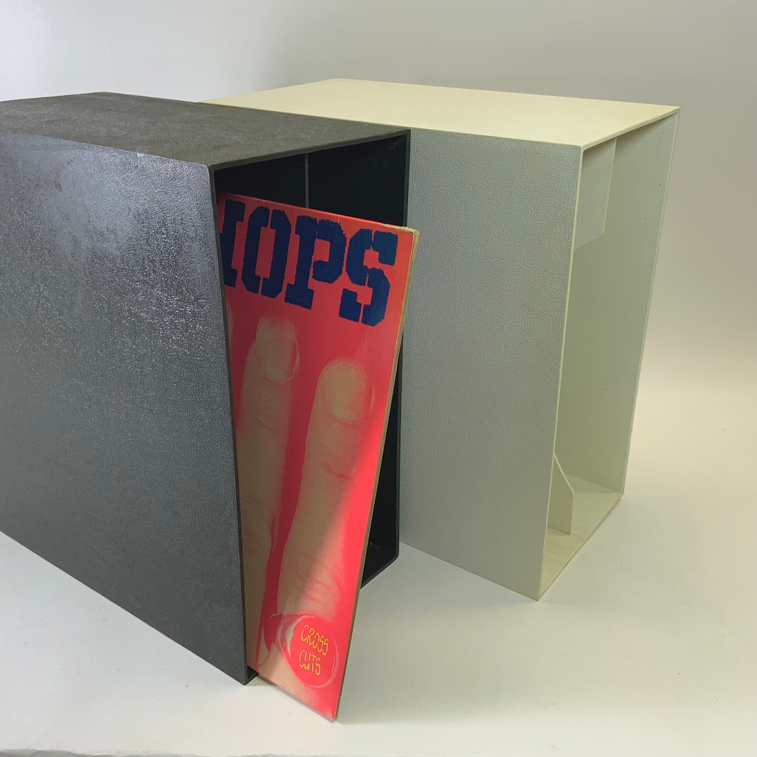 1970s Set of 2 Colored DBGM LP Storage Bins | White & Black | Vinyl ...