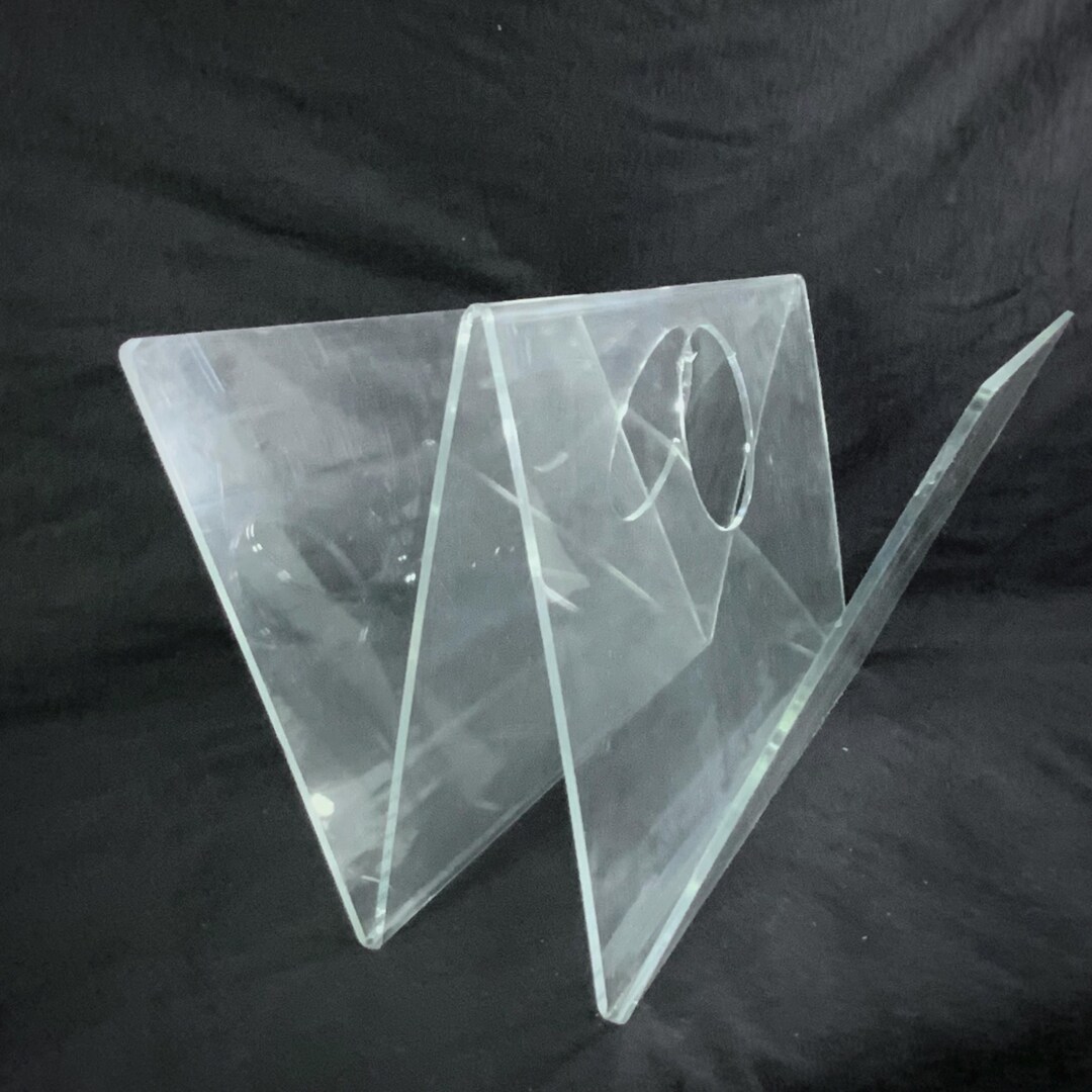 Acrylic Magazine Rack 70s/80s Design Transparent plexiglass Newspaper ...