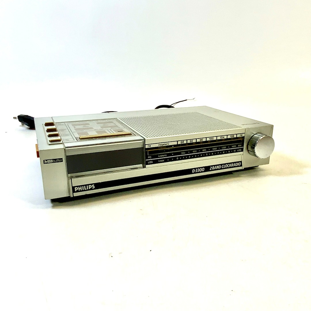 Philips D-3300 2band Clockradio 80s and 90s EU Power 220-230V AC Schuko ...