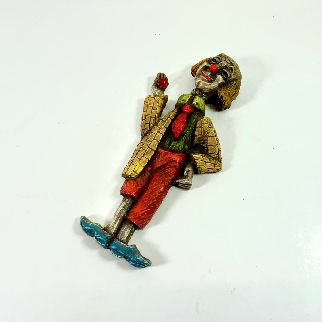 Vintage '70s Clown | Resin Gegoten Clown | Om Aan De Muur Te Hangen ...