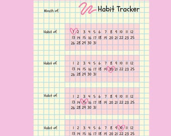 Habit Tracker, Monthly Habit Tracker, Ultimate Habit Tracker, Printable ...