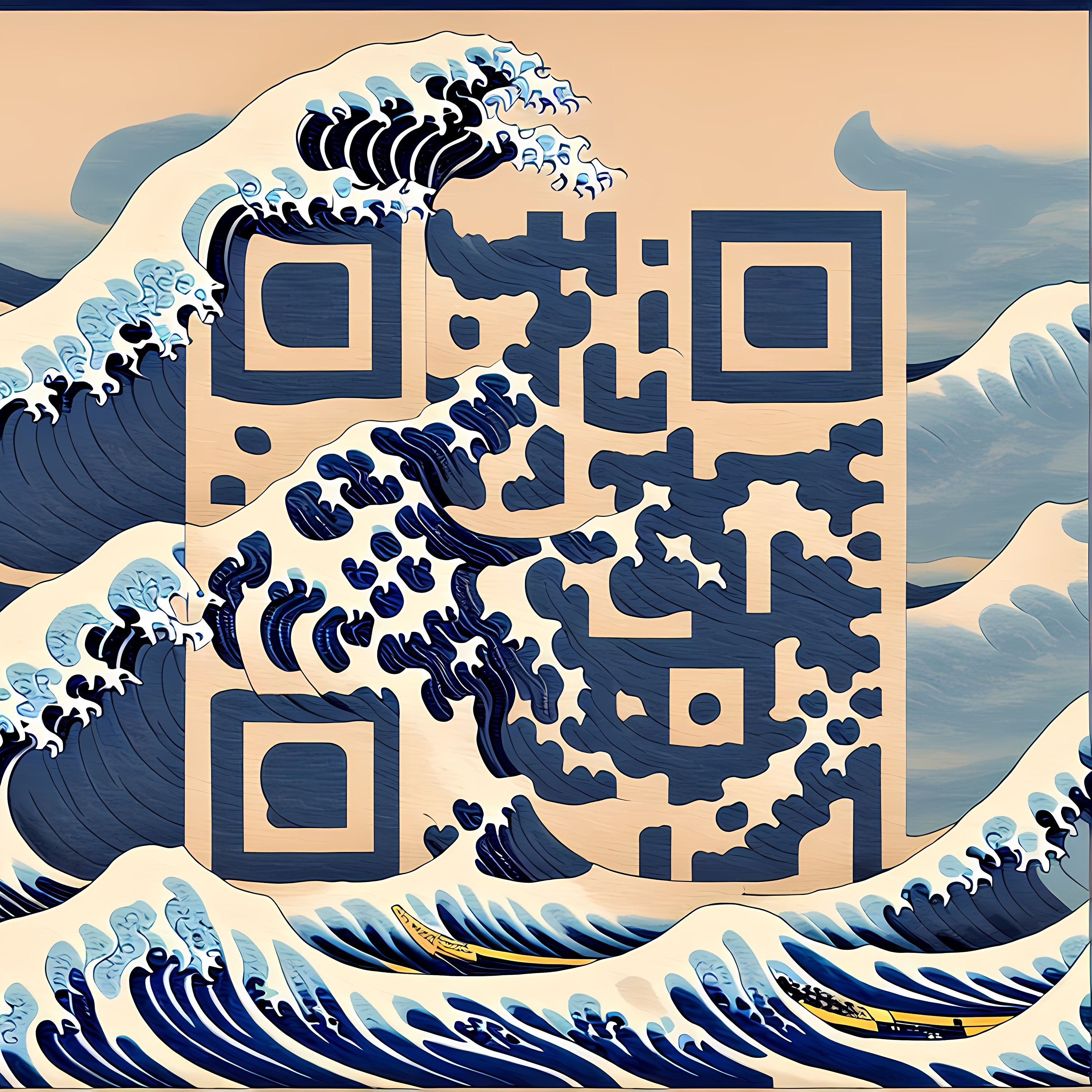 Personalised QR Wifi Code Japanese Art | Wifi | Digital | Instagram ...