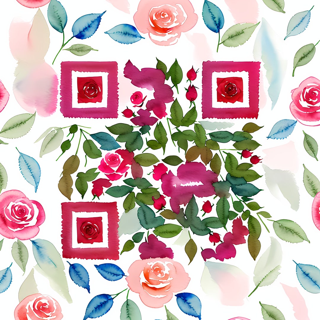 Custom QR Code: Wedding / Rose (digital) | Wifi | Guest Book ...