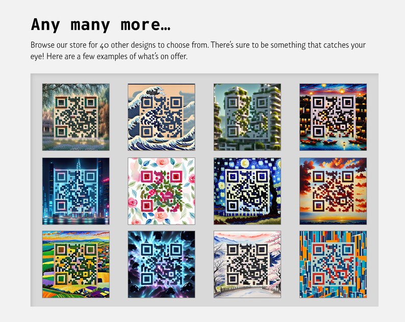 Custom QR Code: Wedding / Asbtract Floral print Wifi - Etsy