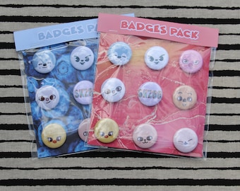 Stray Kids SKZOO Portrait Photo Pin / Clear Acrylic Button / Faceted ...