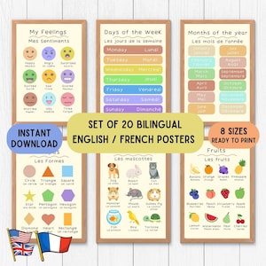 English French Educational Decoration Posters, French Ed Language ...