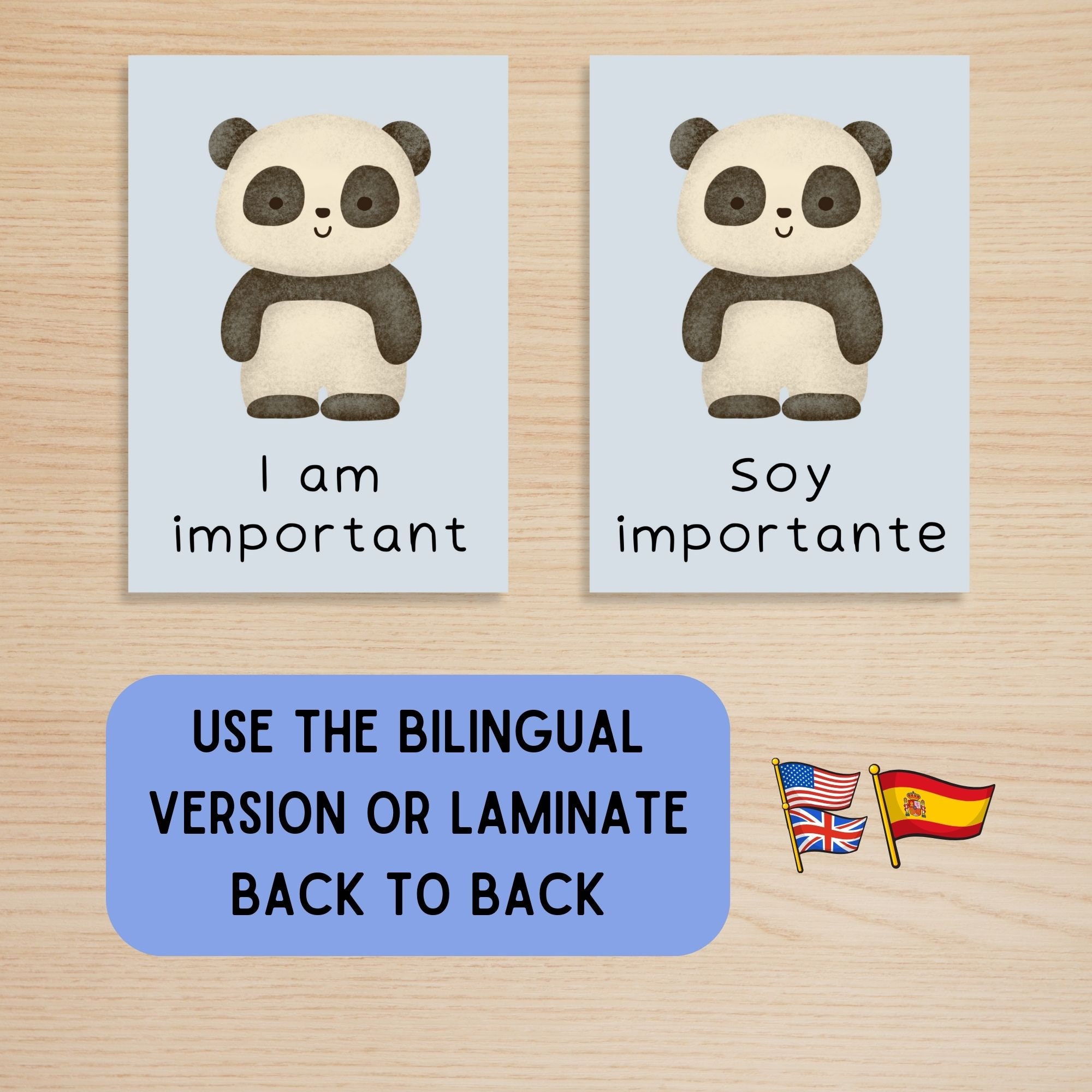 Bilingual Spanish Affirmation Cards for Kids, Affirmational Printable ...