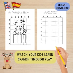 Printable Christmas Activity Sheets in Bilingual Spanish, Christmas ...
