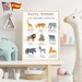 English Spanish Animal Languages Posters, Educational Decoration Poster ...