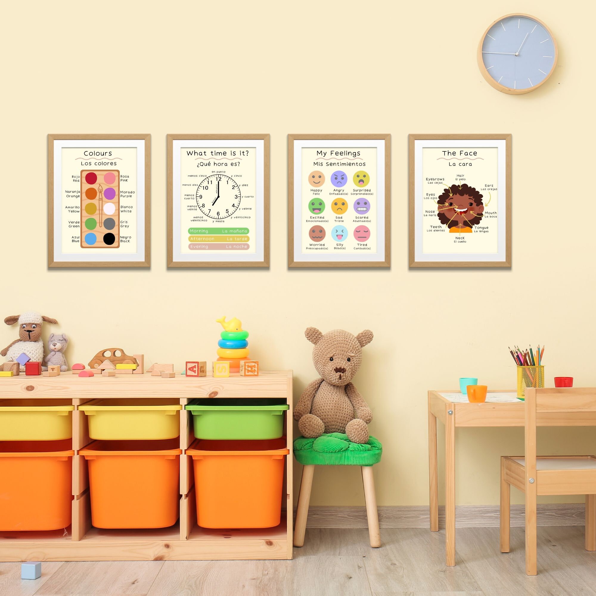 Bilingual Spanish Educational Posters, English Spanish Educative ...