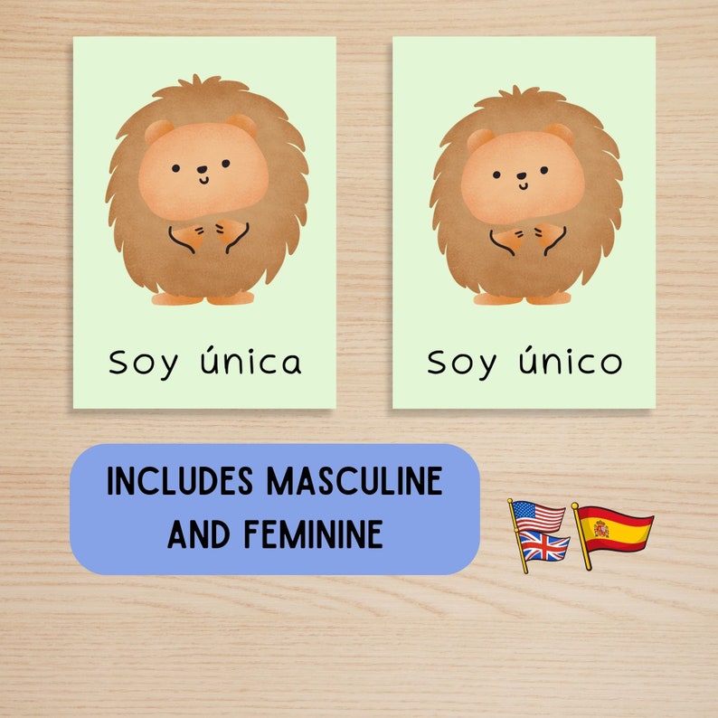 Bilingual Spanish Affirmation Cards for Kids, Affirmational Printable ...