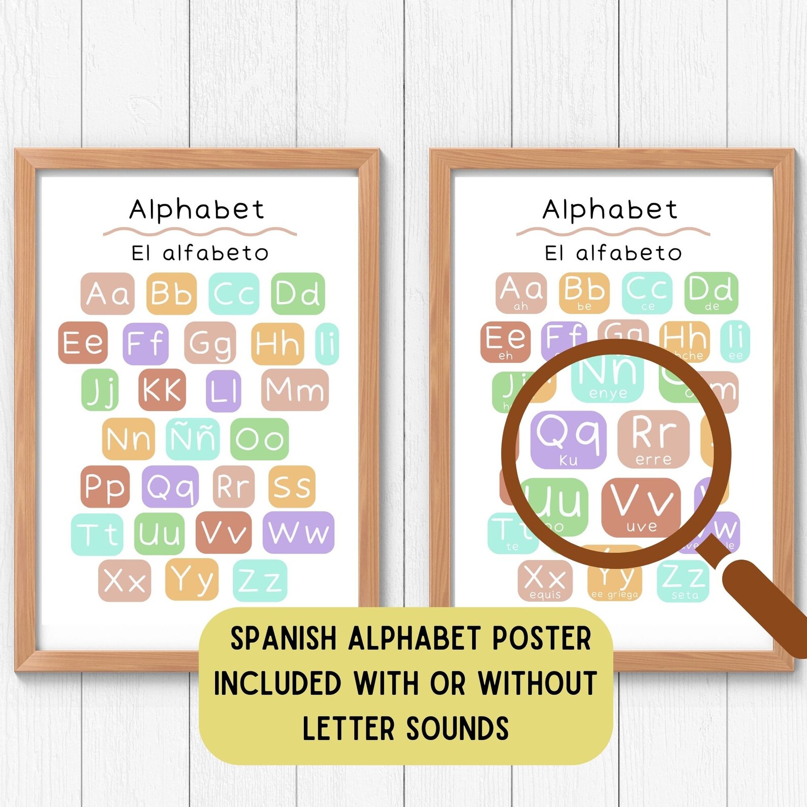 8 Bilingual Spanish Educational Posters, English Spanish Homeschooling ...