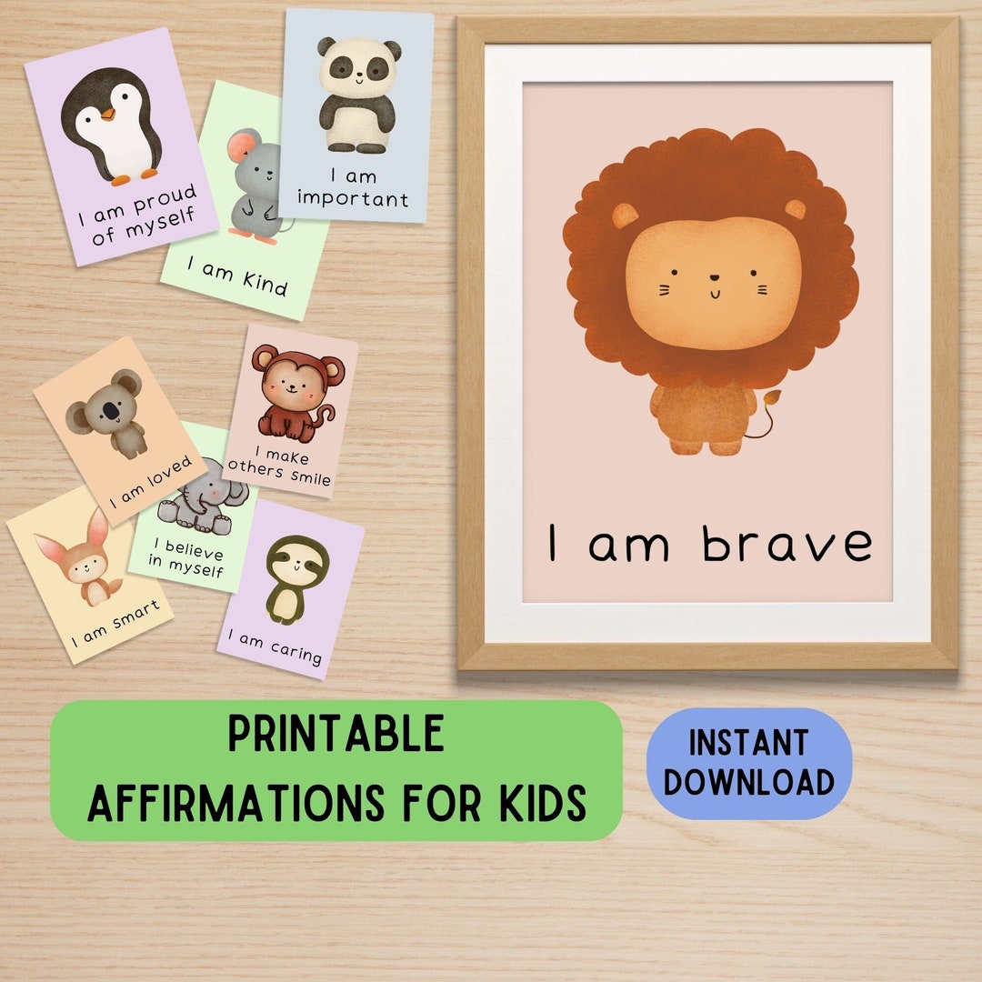 Affirmations for Kids, Affirmational Poster, Affirmational Print ...