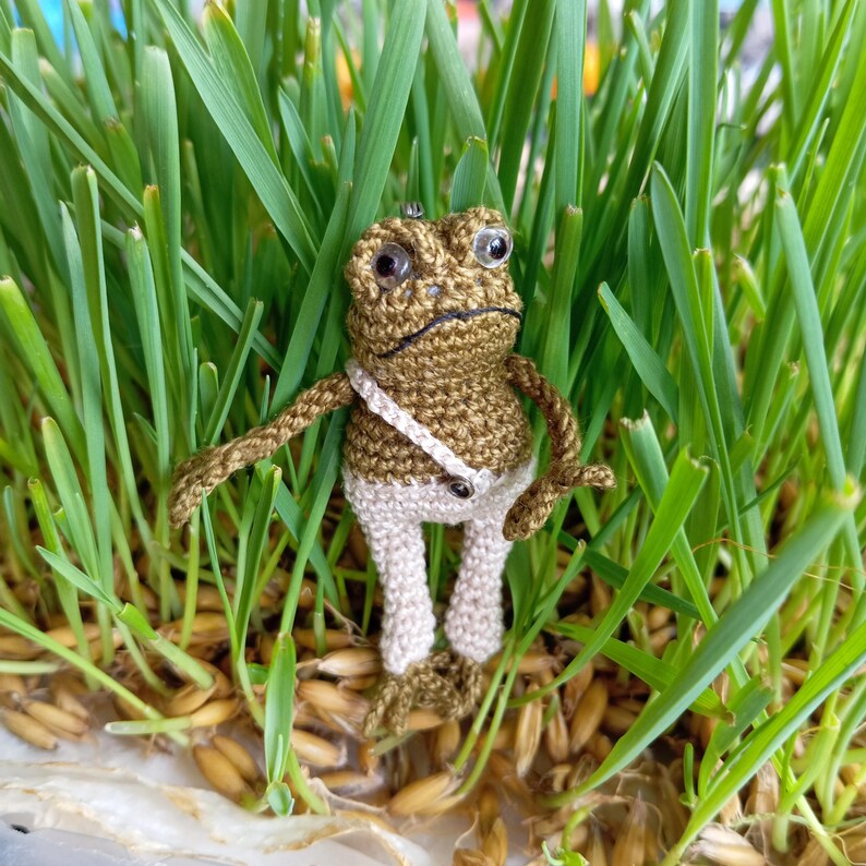 Crochet Green Frog Brooch or Keychain: Amigurumi Animal - Etsy UK