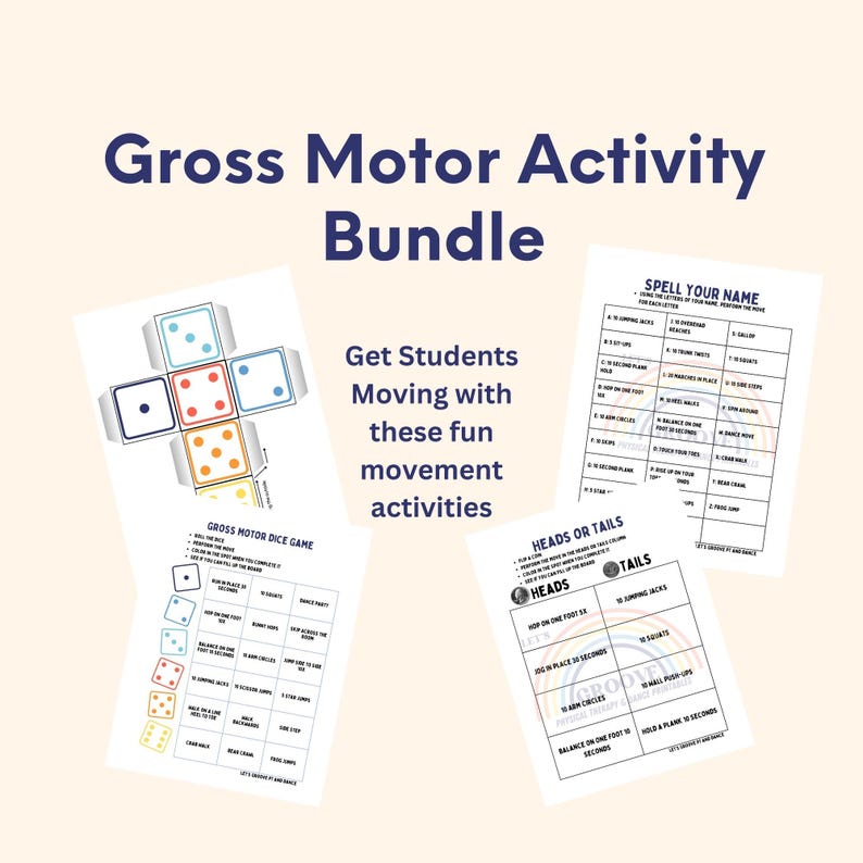 Gross Motor Movement Activities - Etsy