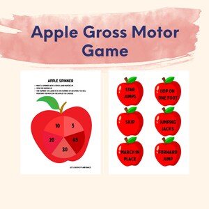 Apple Gross Motor Game - Etsy