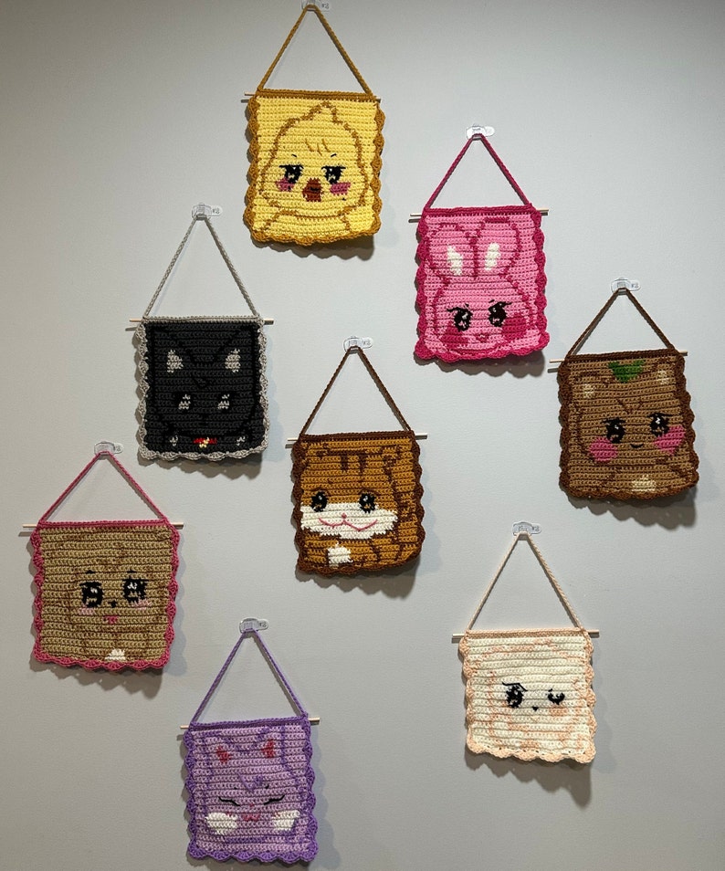 Ateez Aniteez Handmade Crochet Wall Art / Cute Kpop Wall Aesthetic ...