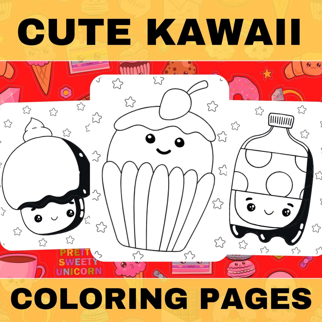 20 Kawaii Coloring Sheets | Cute Kawaii Activity Coloring Pages for ...
