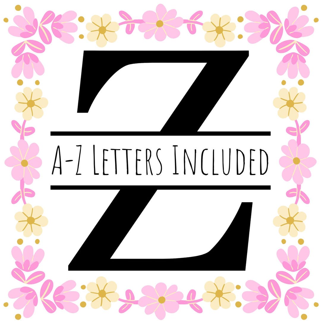 Split Monogram Capital Letter A-Z Full Alphabet Banner Space With ...