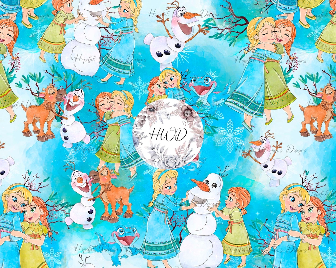 Frozen Seamless File Elsa Digital Paper Frozen Digital - Etsy