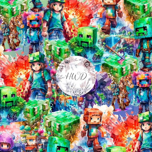 Video Game Seamless Pattern - Etsy