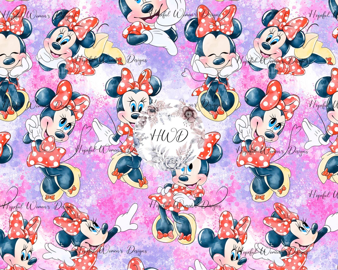 Cartoon Seamless Pattern Minnie Dream Seamless File Minnie - Etsy