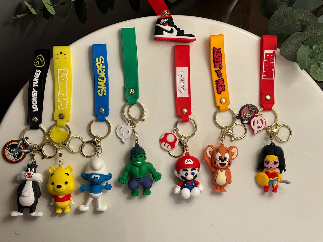 Disney Character Keychainsuper Heroes 3D Cartoon - Etsy