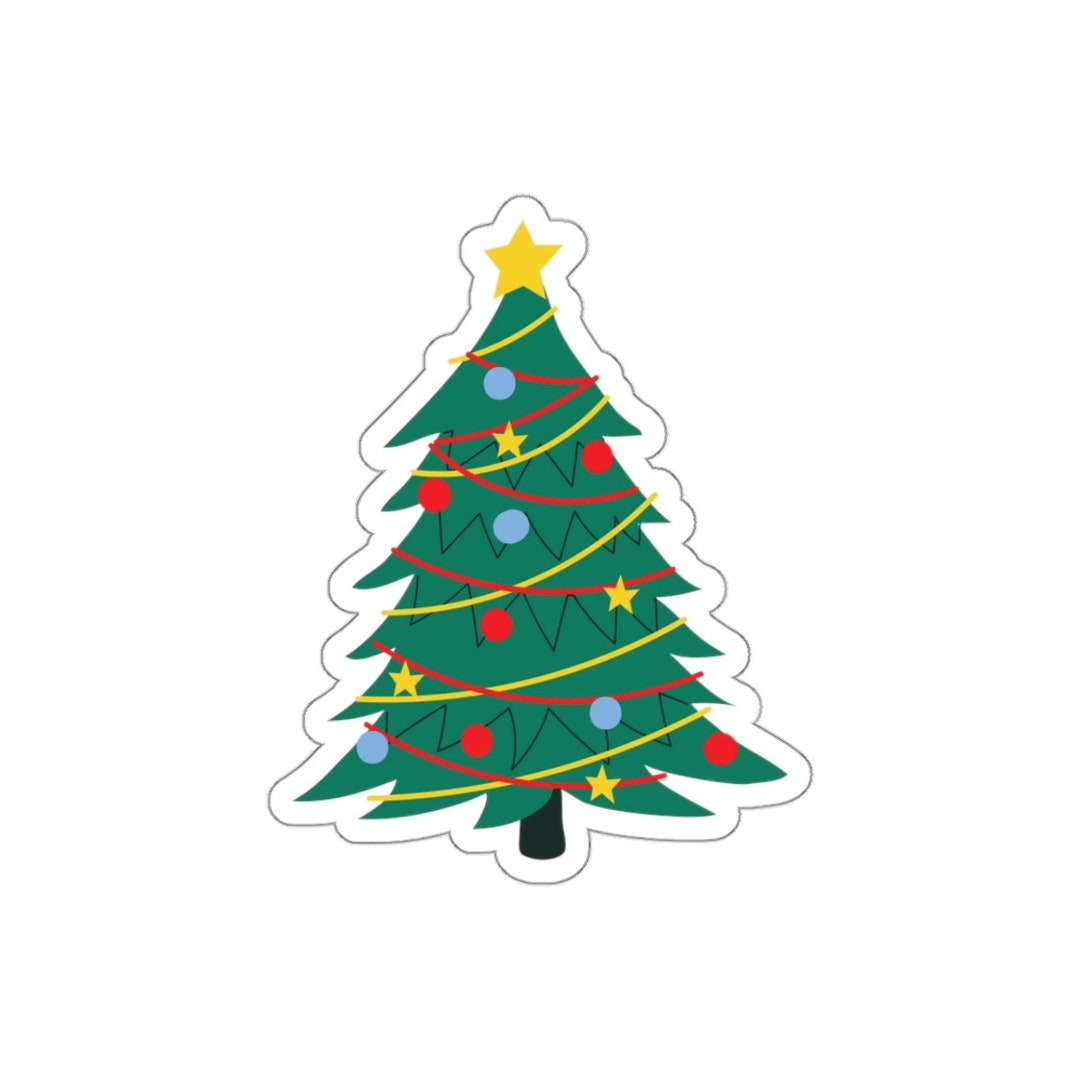 Christmas Tree Sticker - Etsy
