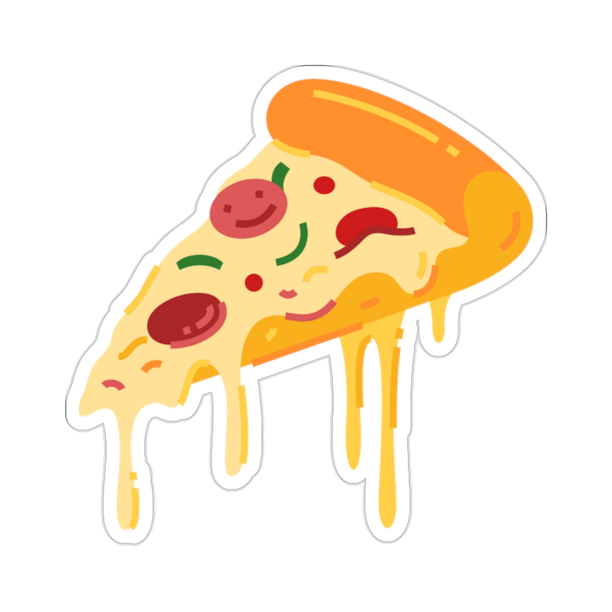 Cheesy Drip Pizza Slice Sticker Kiss-cut Vinyl Stickers - Etsy