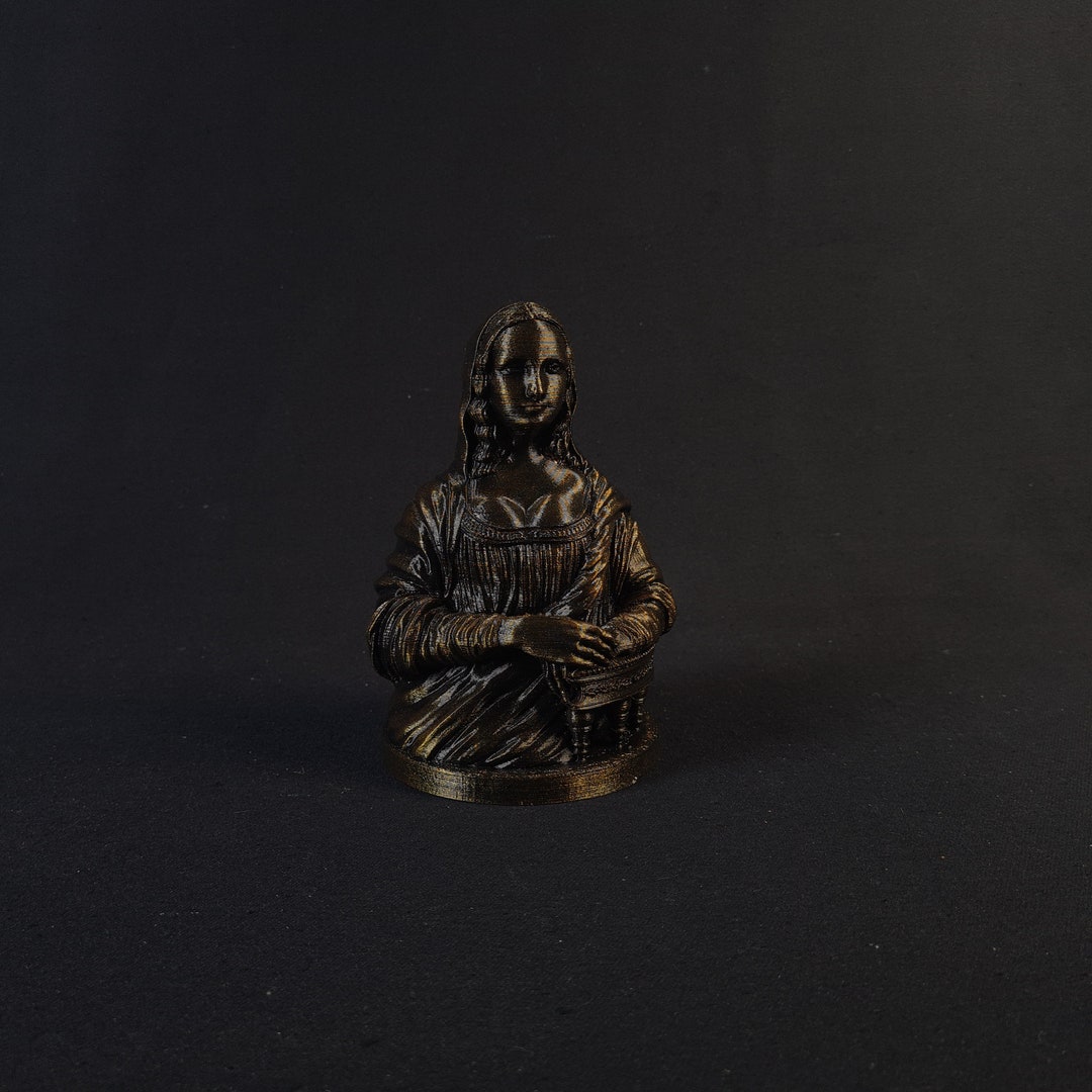 Mona Lisa Leonardo Da Vinci Monalisa Bust, Golden Sculpture, Historical ...