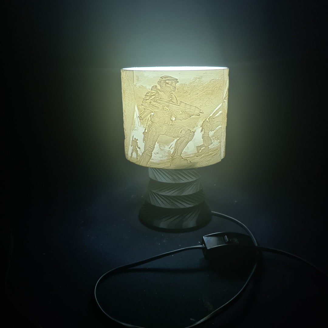 Master Chief Halo LED Night Light, Custom Picture Lamp, Halo Photo Lamp ...