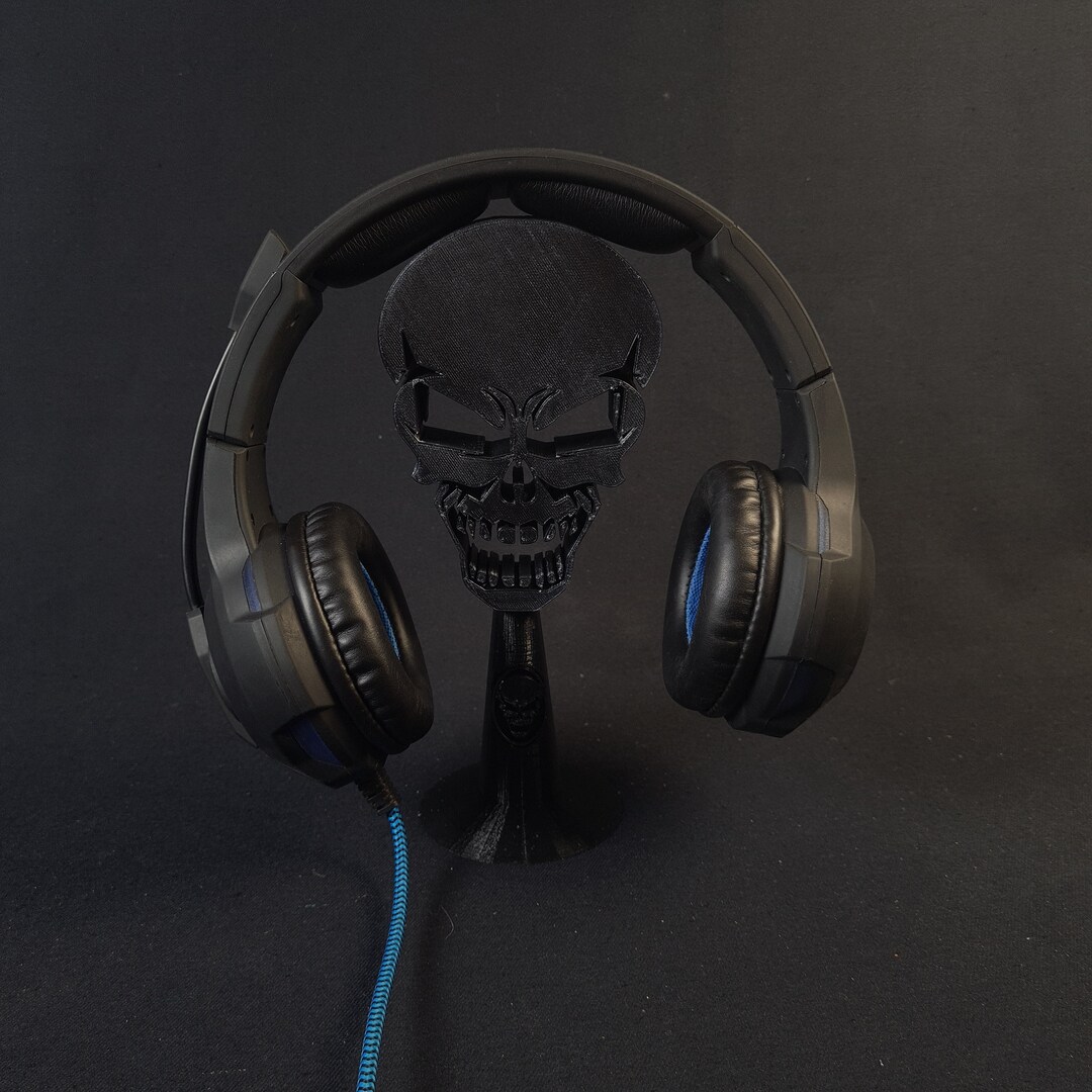 Skull Headphone Stand / Headphone Holder / Gaming Room Decor, Office ...