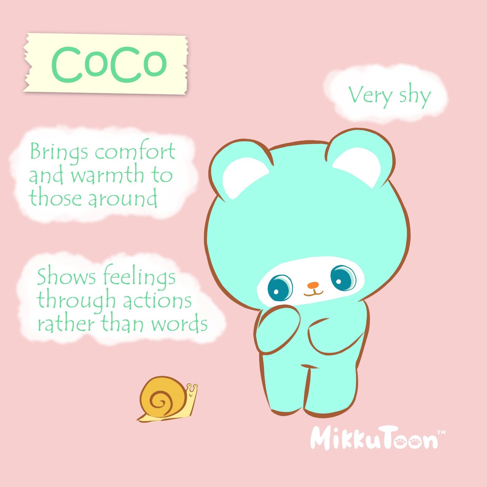 Coco the Bear Mikku, Original, Stuffed Animal, Plush Toy, Handmade ...