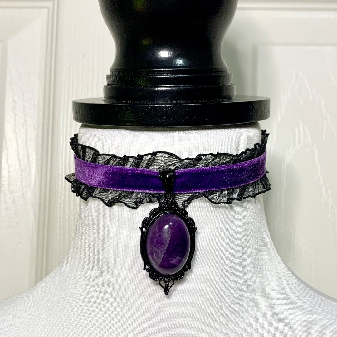 Lace and Velvet Choker - Etsy