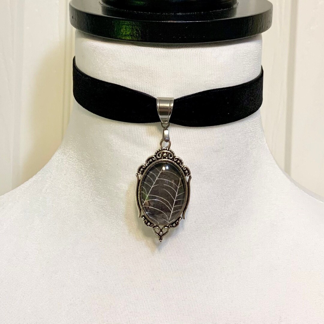 Victorian Gothic Choker With Spiderweb - Etsy