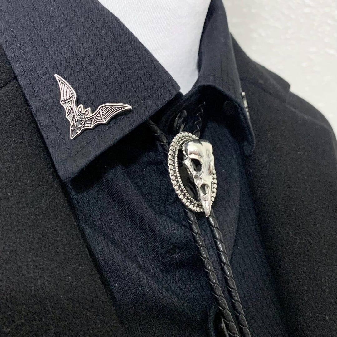 Raven Skull Bolo Tie - Etsy