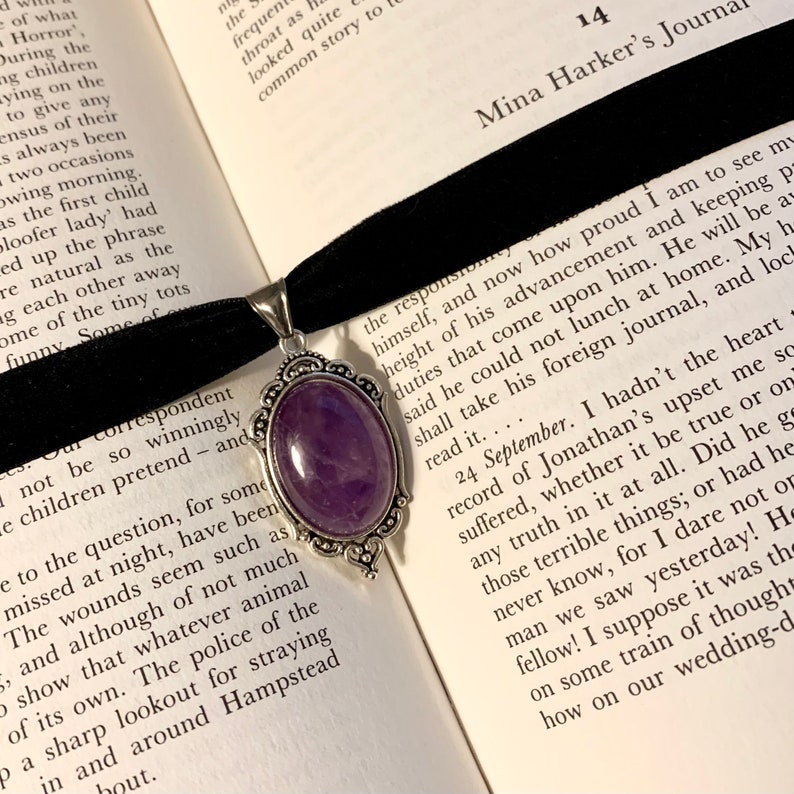 Victorian Gothic Choker With Amethyst - Etsy