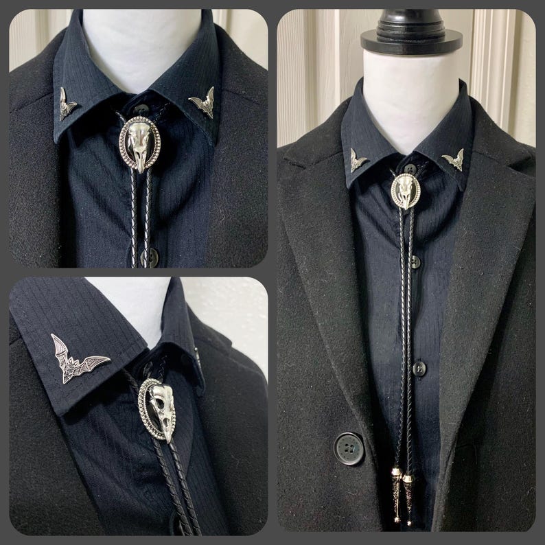 Corbata bolo con calavera de cuervo - Etsy México