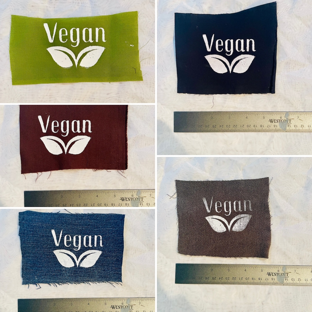 Upcycled VEGAN With Leaves Fabric Patches - Etsy