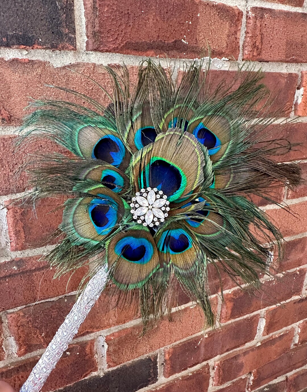 Peacock Feather Wand With Brooch - Etsy