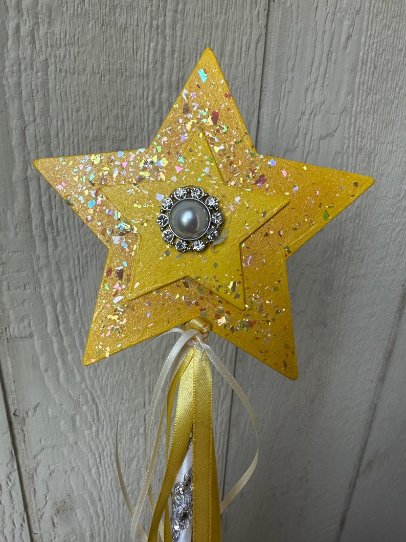Yellow Star Princess Wand: Gold Brooch Fairy Wand - Etsy